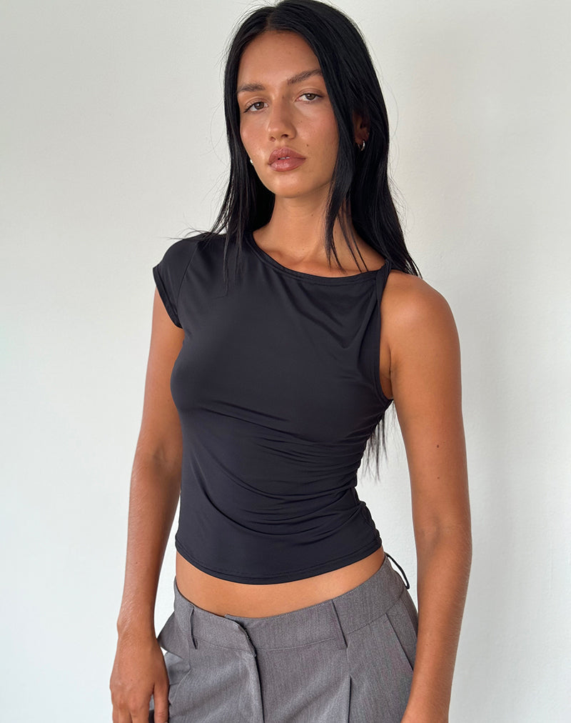 Black Asymmetric Top | Danna – motelrocks.com