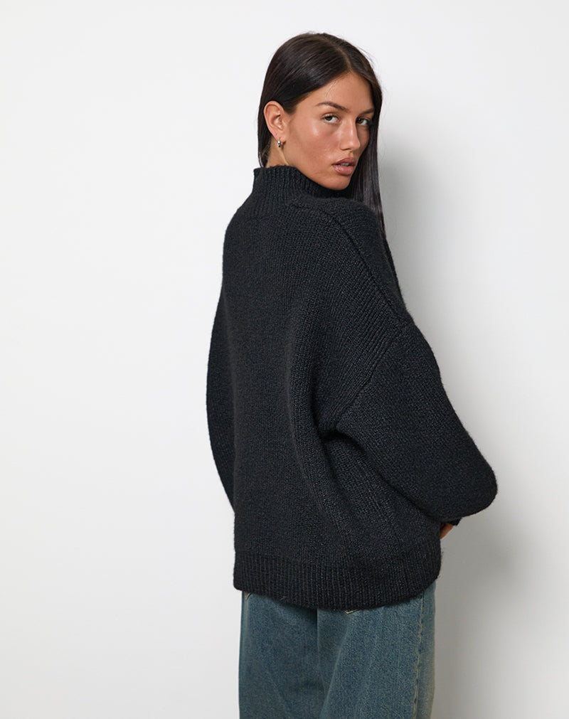 Black Oversized Jumper | Amato – motelrocks.com