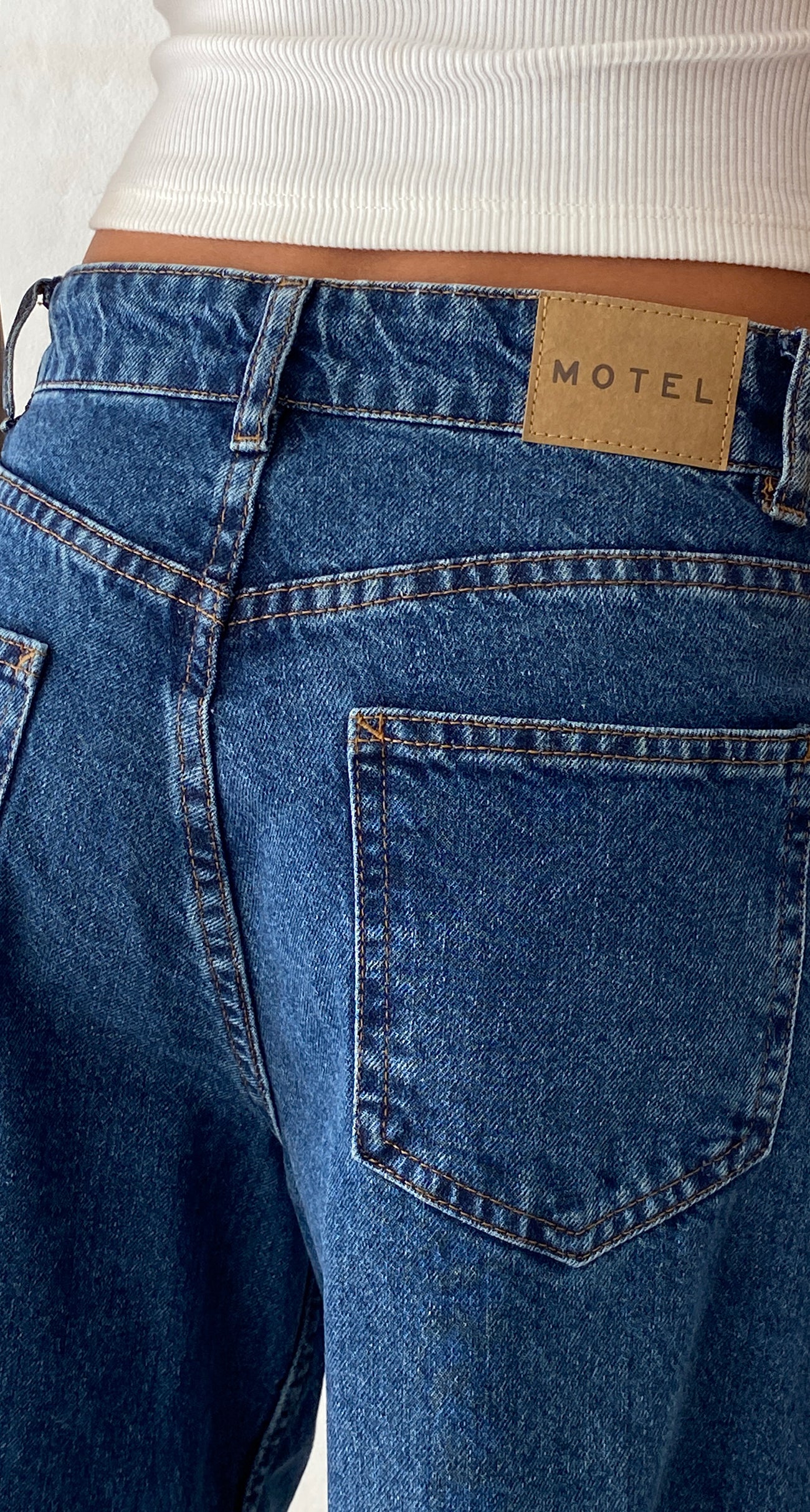 Mid Blue Used Long Jort | Roomy – motelrocks.com