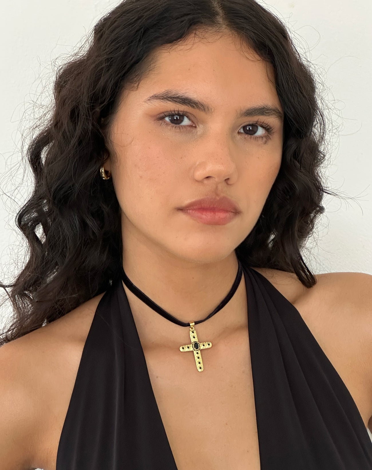 Cross Choker Necklace | Brooklyn – motelrocks.com