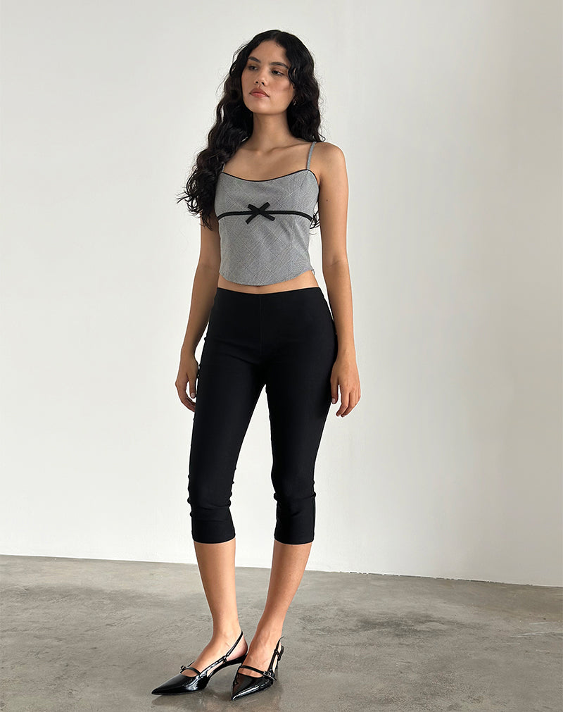 Black and White Multi Check Corset Top | Canika – motelrocks.com
