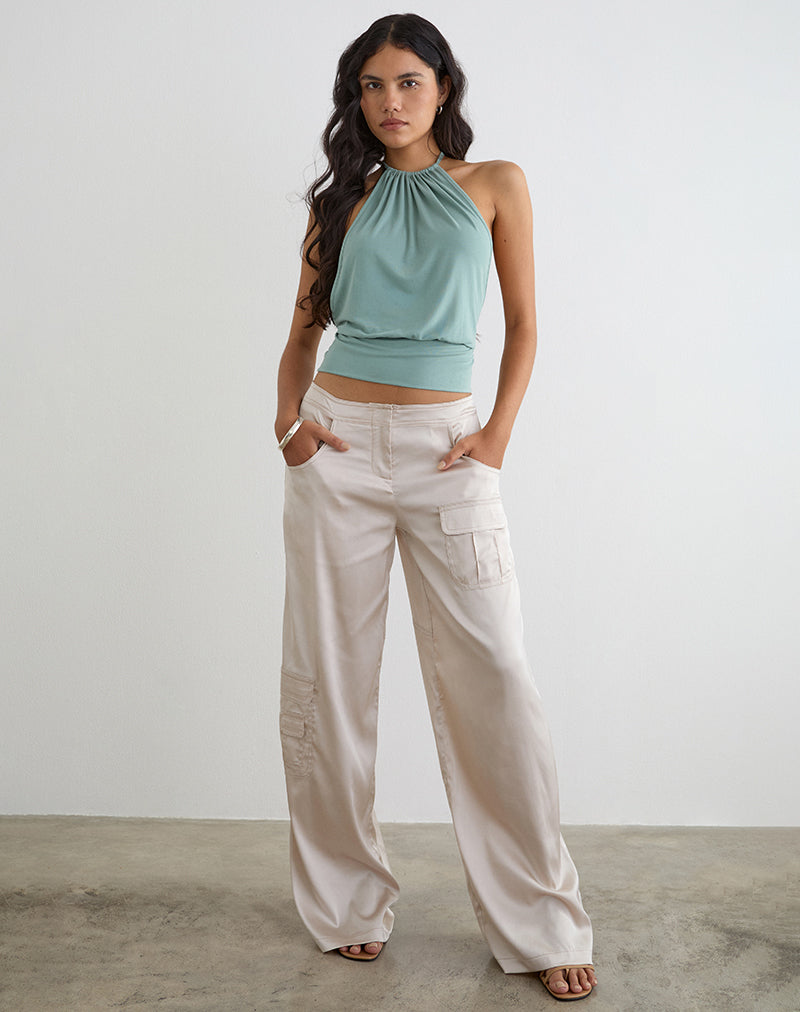 Cream Straight Leg Cargo Trouser | Grania – motelrocks.com