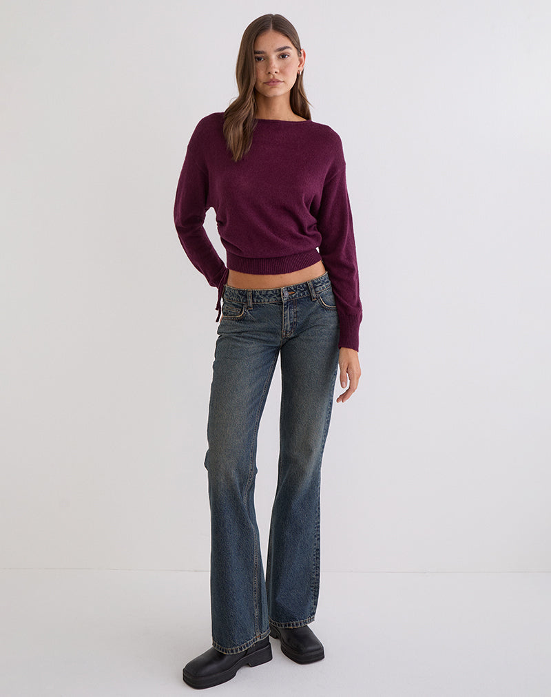 Plum Long Sleeve Knit Top | Grisha – motelrocks.com