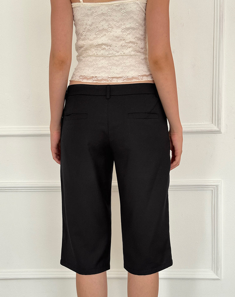 Black Tailored Capri Trousers | Tuni – motelrocks.com