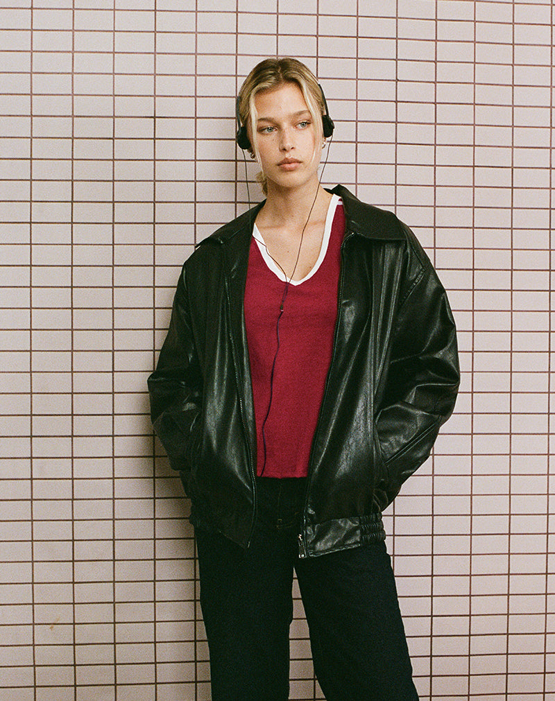 Adrenaline Red White Binding Tee | Janan – motelrocks.com