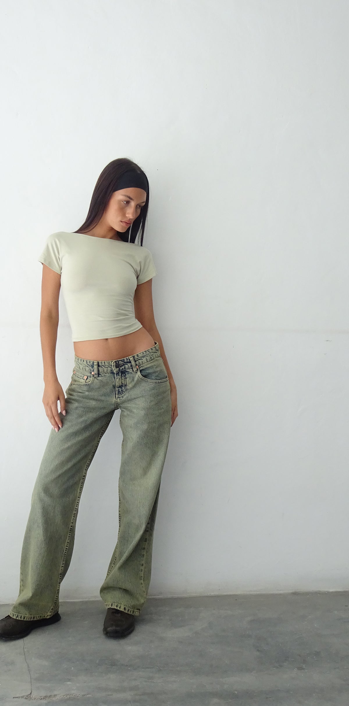 Sandy Blue Acid Low Rise Straight Leg Jean | Parallel – motelrocks.com