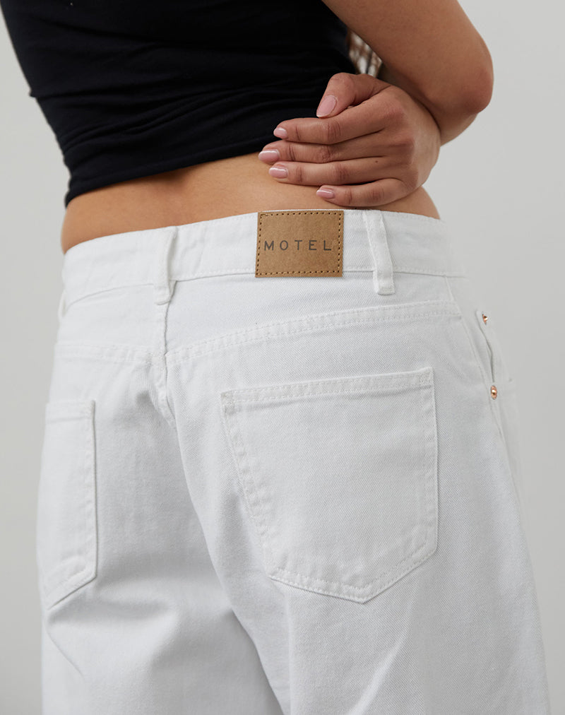 True White Low Rise Jeans | Roomy – motelrocks.com
