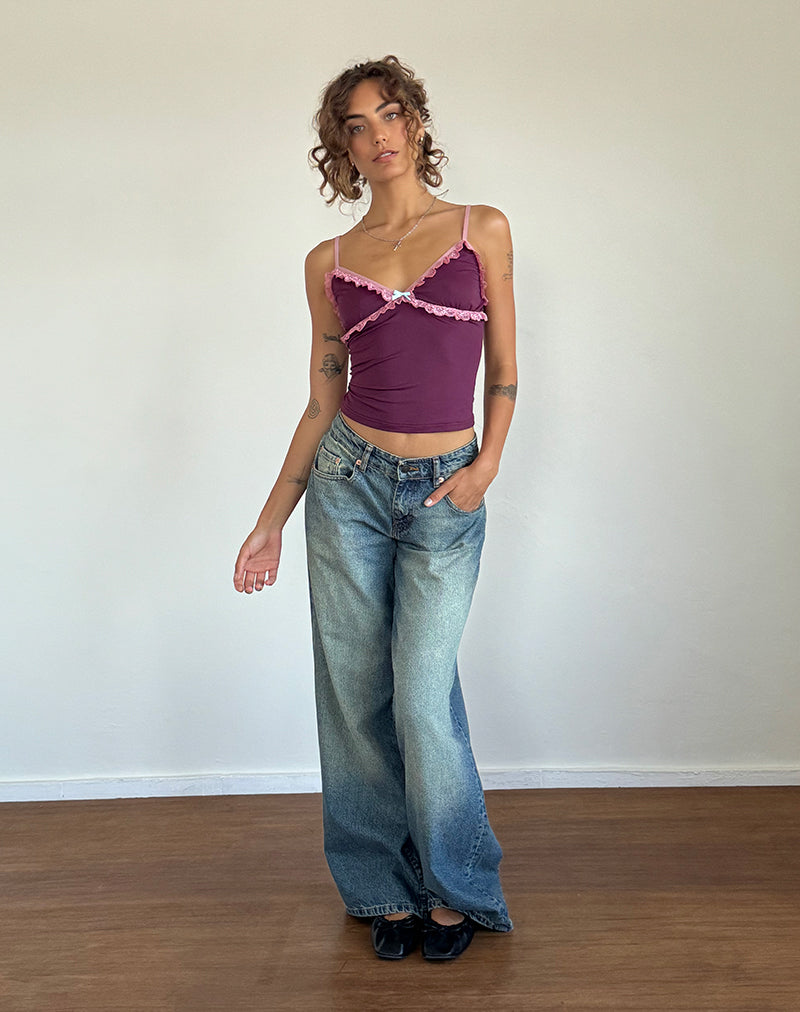 Smooth Slinnky Berry Strappy Top | Marjorie – motelrocks.com