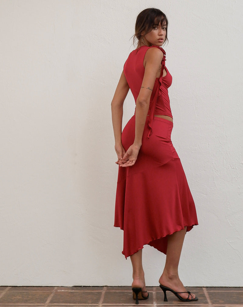 Red Rosette Top | Morena – motelrocks.com