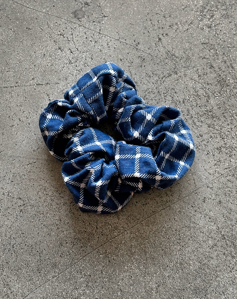Navy Tartan | Scrunchie – motelrocks.com
