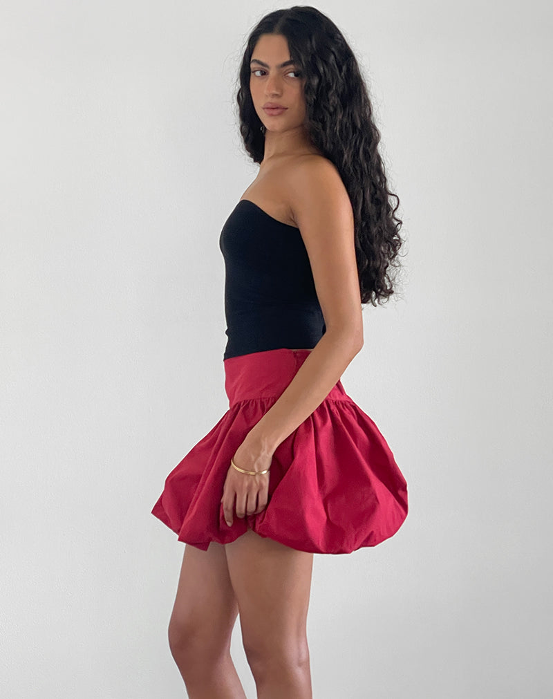 Adrenaline Red Puffball Mini Skirt | Kiyowo – motelrocks.com