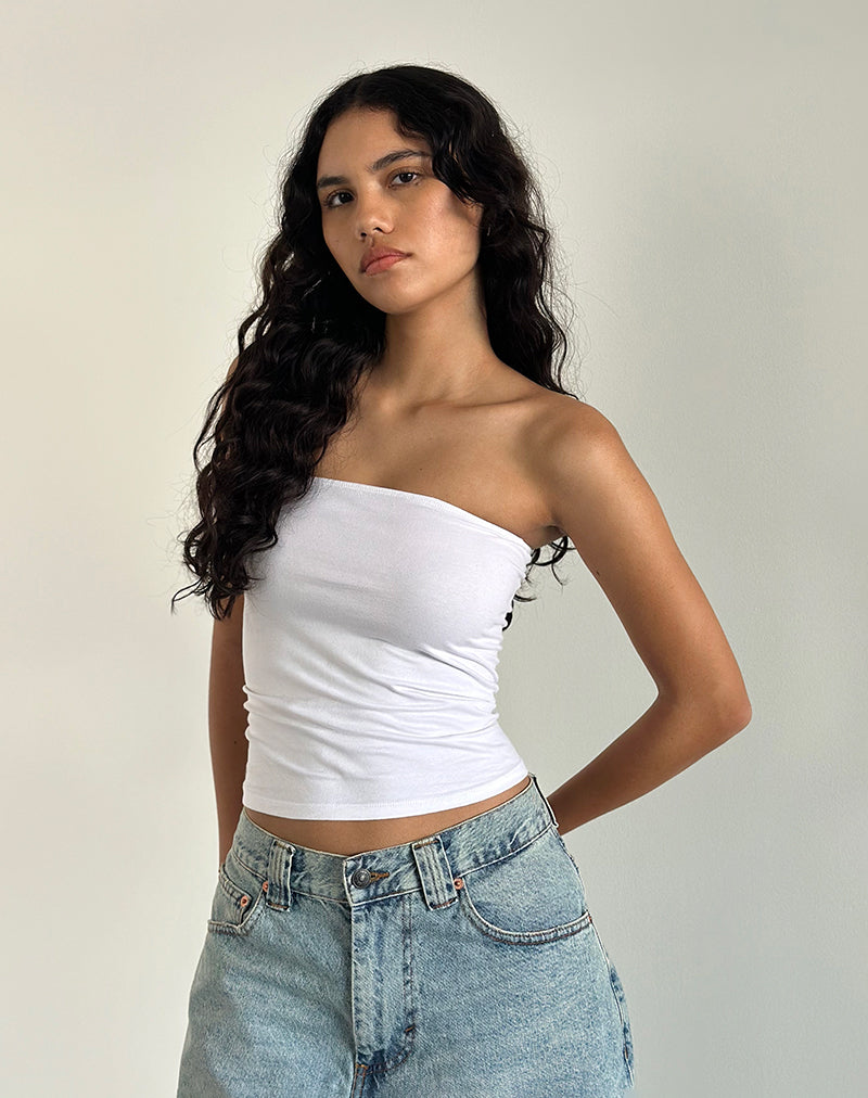 White Bandeau Top | Shaelo – motelrocks.com