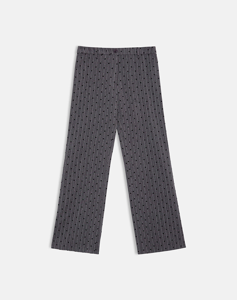 Charcoal with Pinstripe Polka Trouser | Tatina – motelrocks.com