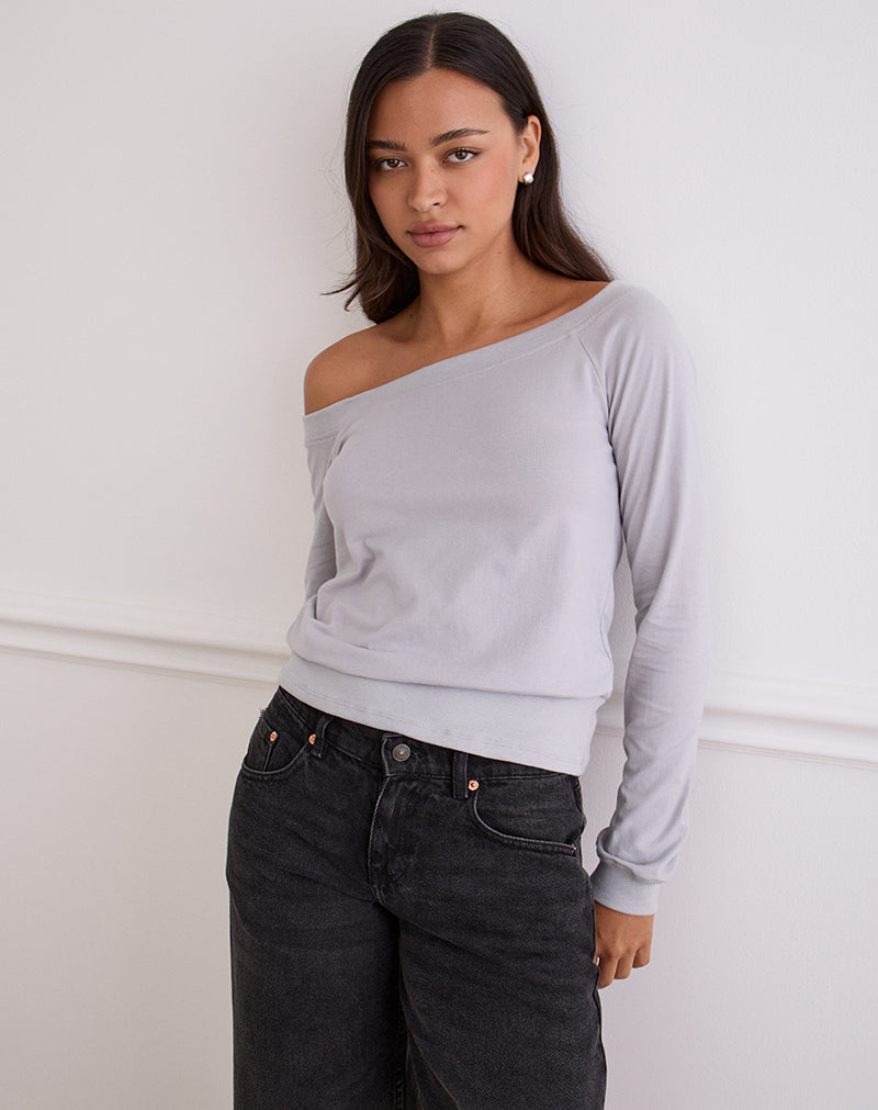 Silver Slouchy Top | Yacin – motelrocks.com