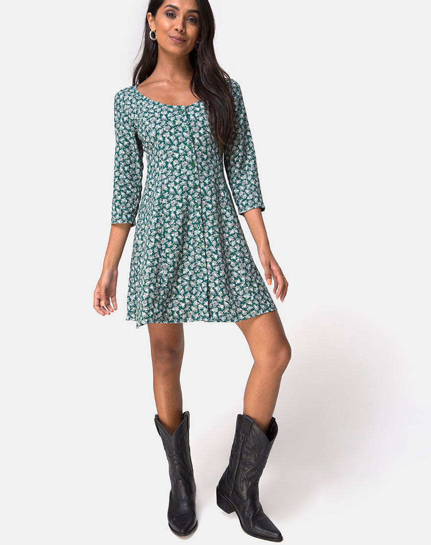 Floral Skater Dress | Camdy – motelrocks.com