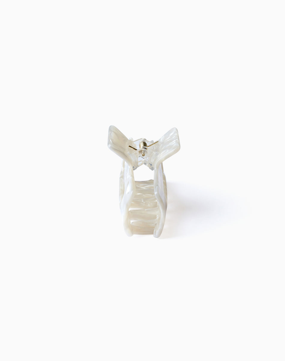 Square Cutout Ivory Hair Claw | Coria – motelrocks.com