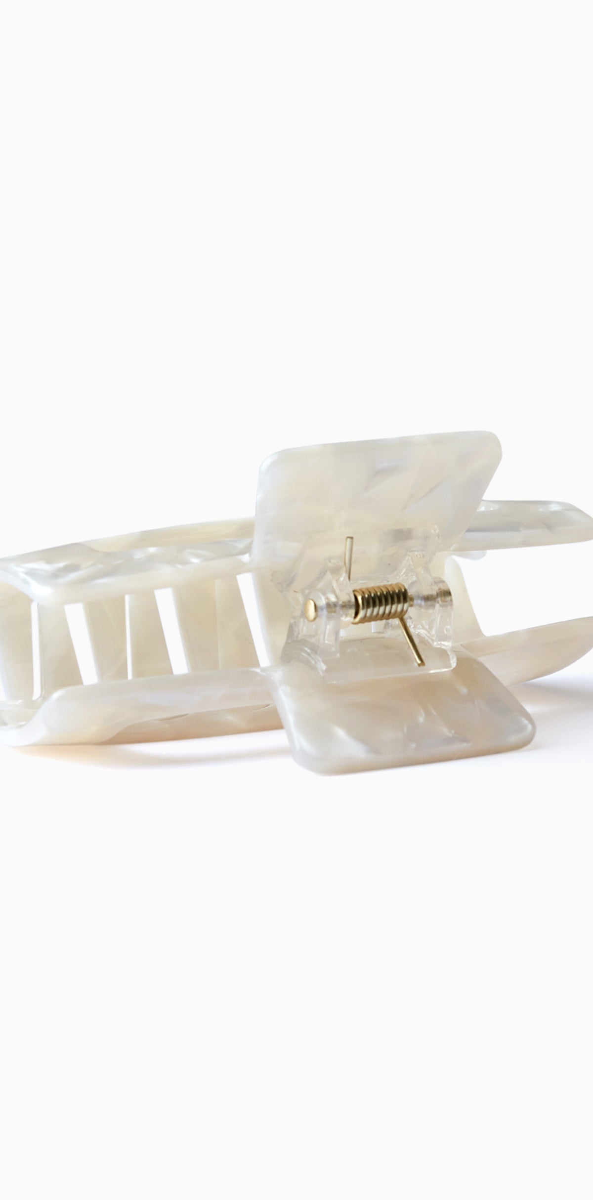 Square Cutout Ivory Hair Claw | Coria – motelrocks.com