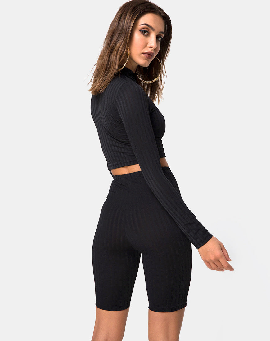 High Waist Black Cycle Short | Cycle Short - Motel Rocks – motelrocks.com