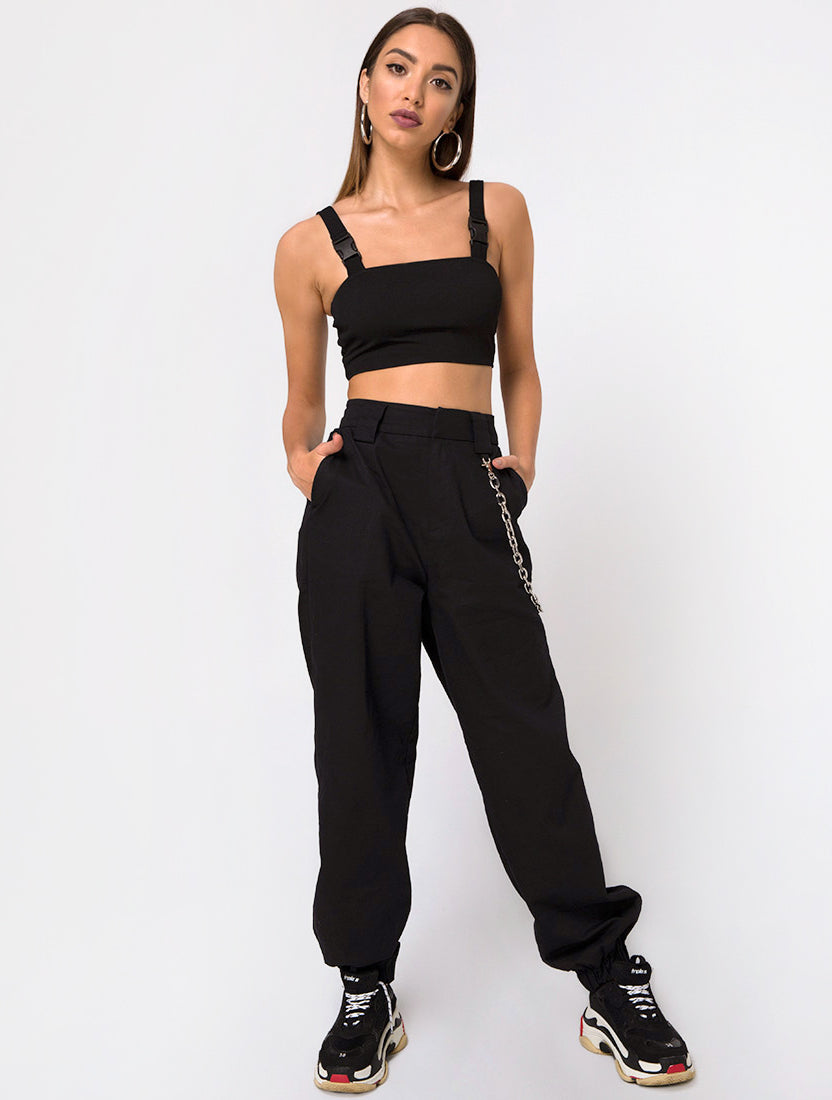 Farety Top in Black with Derlin Clip – motelrocks.com