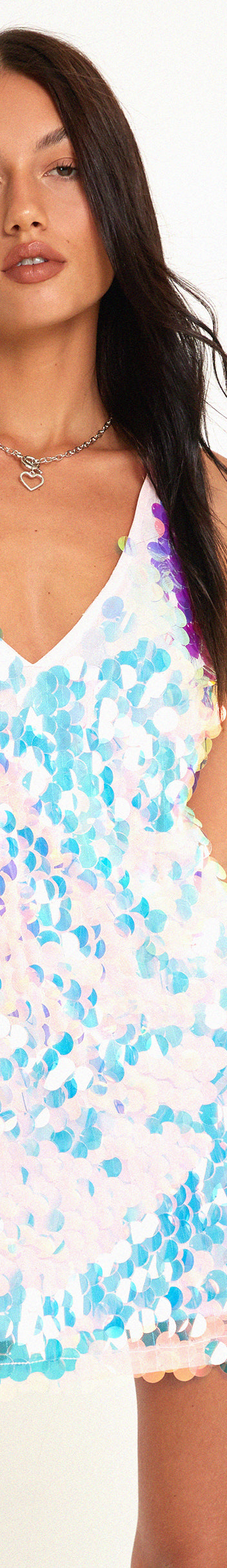 Disc Sequin Unicorn Sequin Mini Dress | Finn – motelrocks.com