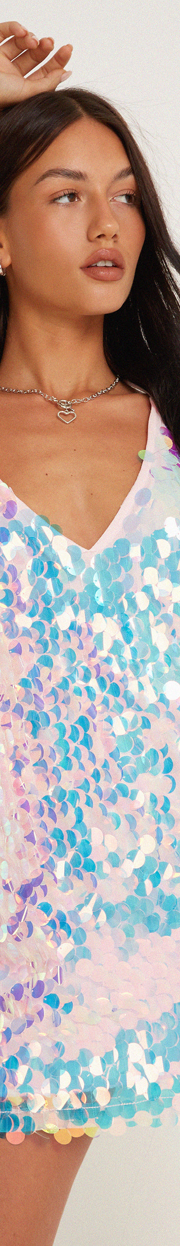 Disc Sequin Unicorn Sequin Mini Dress | Finn – motelrocks.com