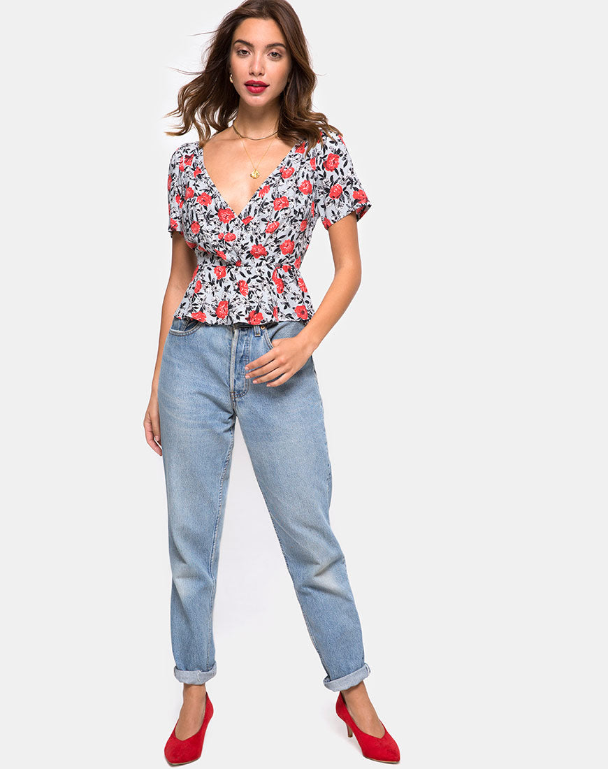 Shanina Top in Blooming Rose – motelrocks.com