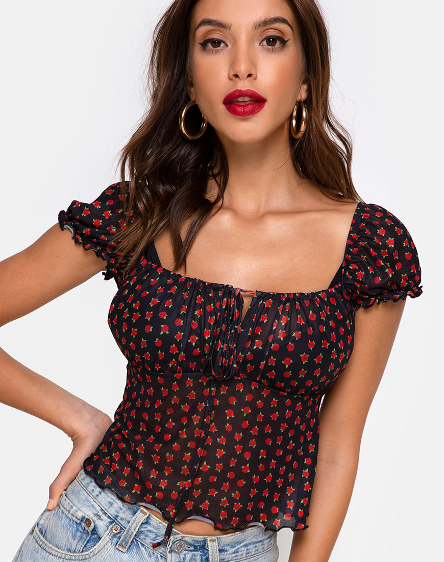 Dotty Rose Top | Jalina – motelrocks.com