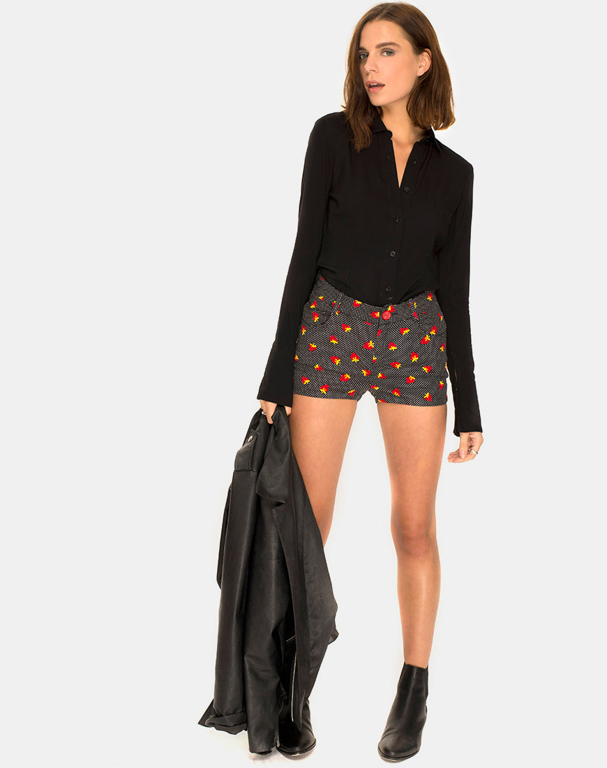 Jango Short in Fruit Polka Black – motelrocks.com