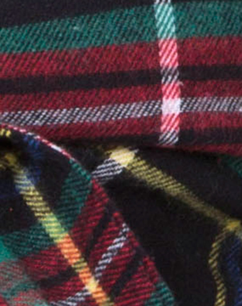 Tie Knot Red Green Yellow and Black Plaid Bralet | Kasen - Motel Rocks ...