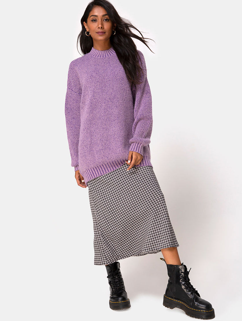 Knitted Oversize Purple Jumper | Rody – motelrocks.com