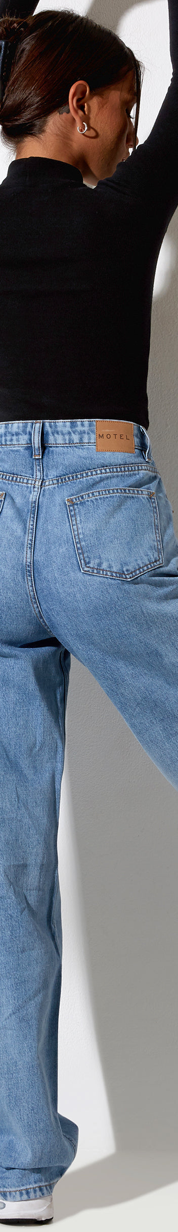 Wide Leg Light Wash Blue Jeans | Parallel – motelrocks.com