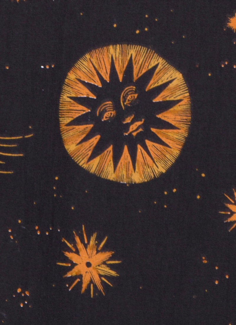 Strappy Black and Bronze Star Print Slip Dress | Sello - Motel Rocks ...