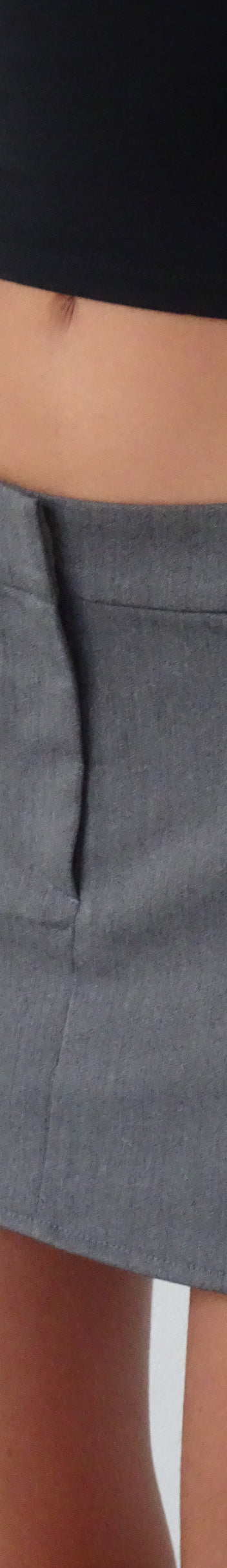 Charcoal Mini Tailored Skirt | Sukra – motelrocks.com