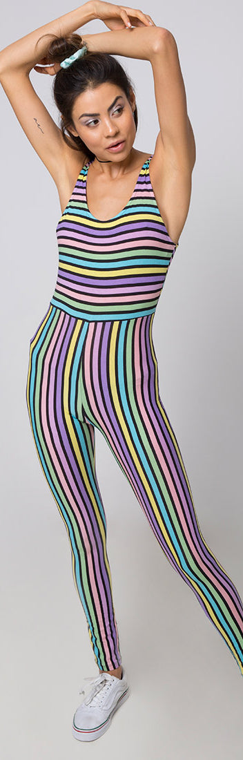 Unitard in New Stripe – motelrocks.com